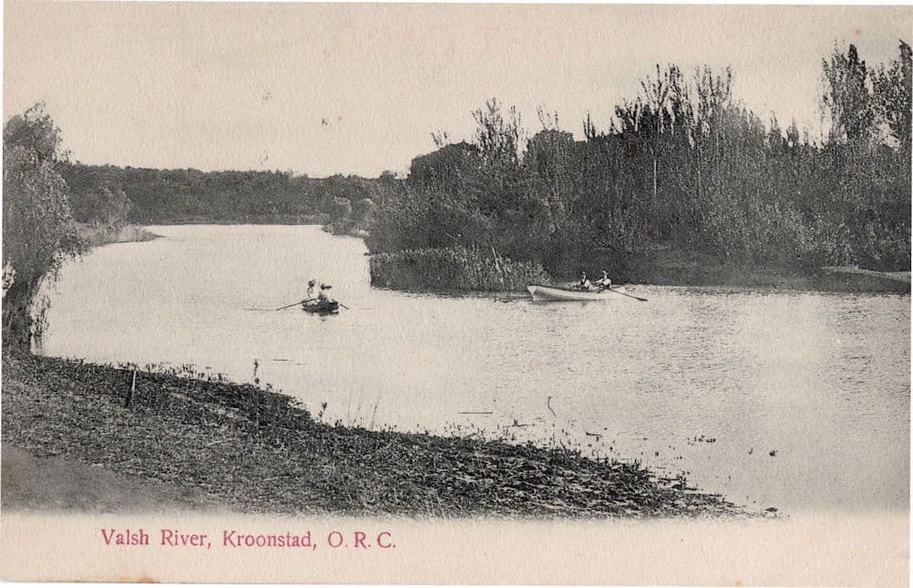Valsh Valsch River Kroonstad South Africa Rowing Boat Old Postcard ...