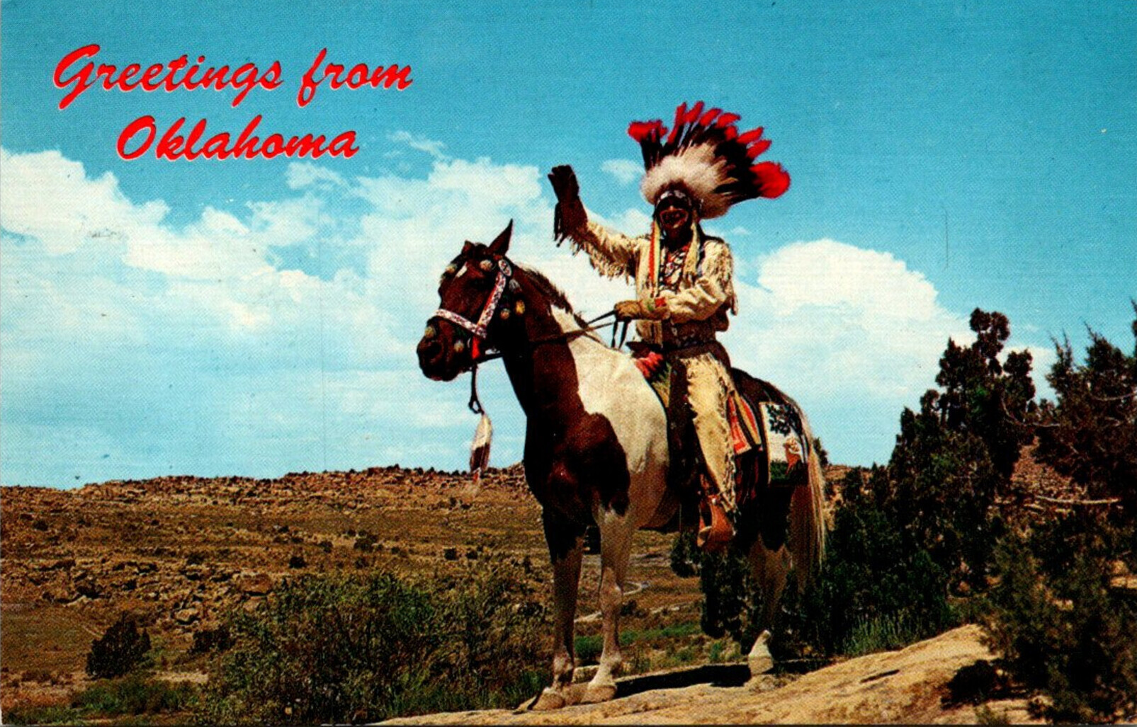 Indian Chief On Horseback Greetings From Oklahoma | Topics - Cultures ...
