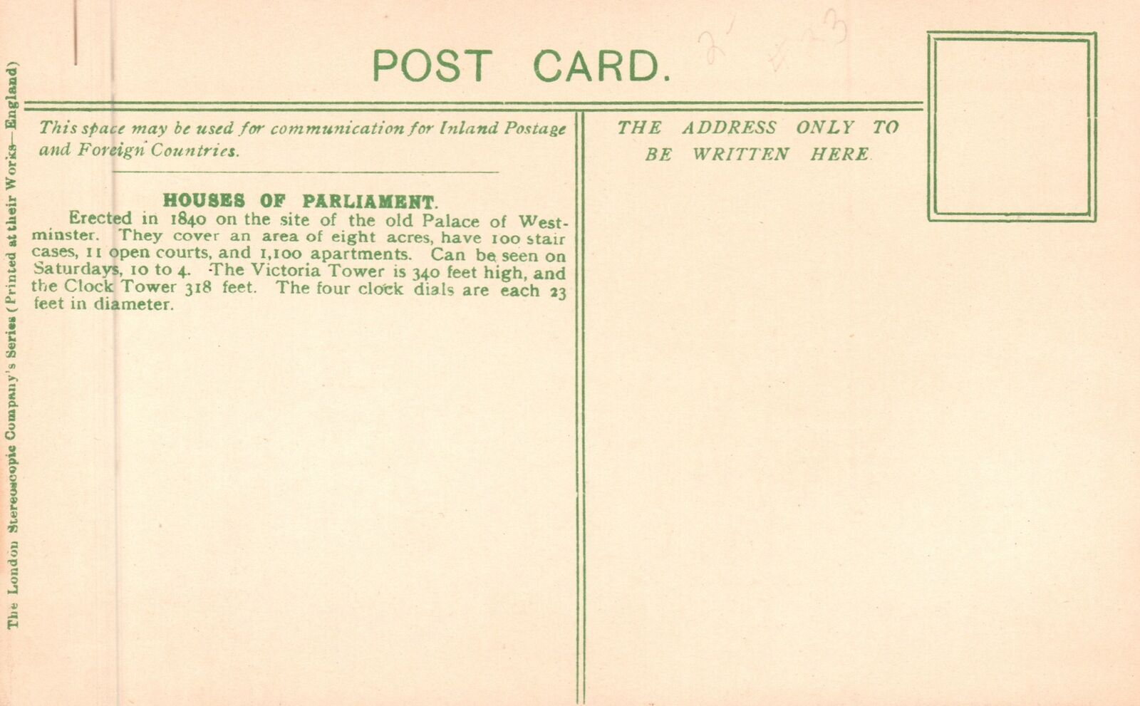 Vintage Postcard 1910's London Houses Of Parliament Old Palace Of ...