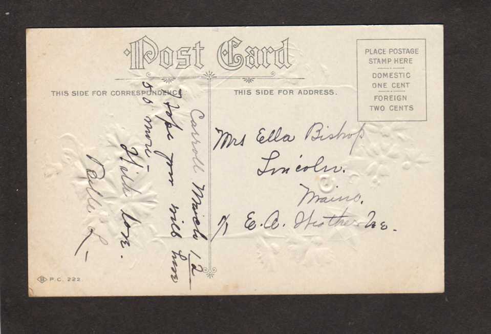 Kind Greetings and Wishes Postcard Poem by H M Burnside Blue Flowers ...