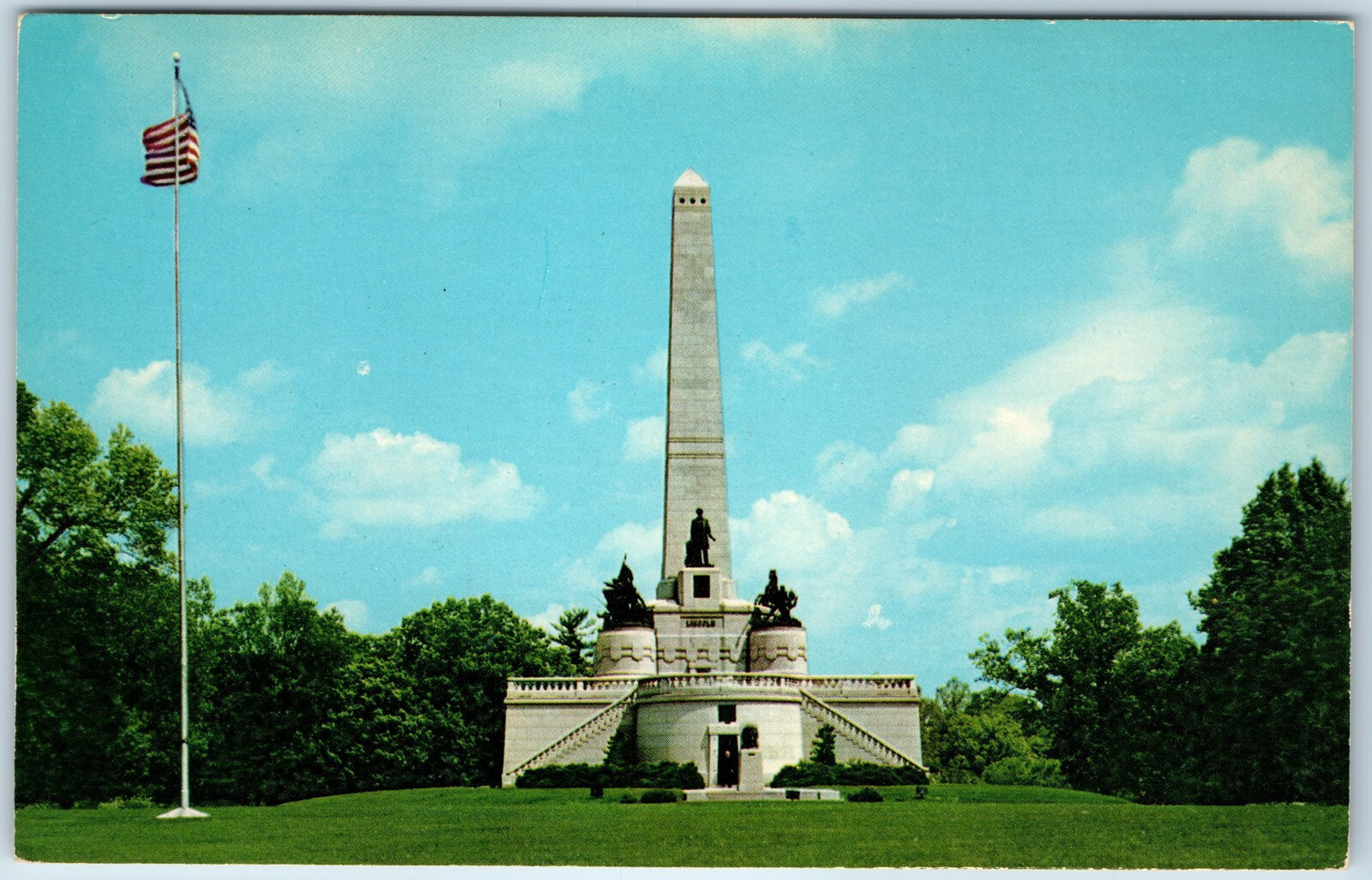 1959 Springfield, IL Abraham Lincoln Tomb Monument Cemetery Grave Teich ...