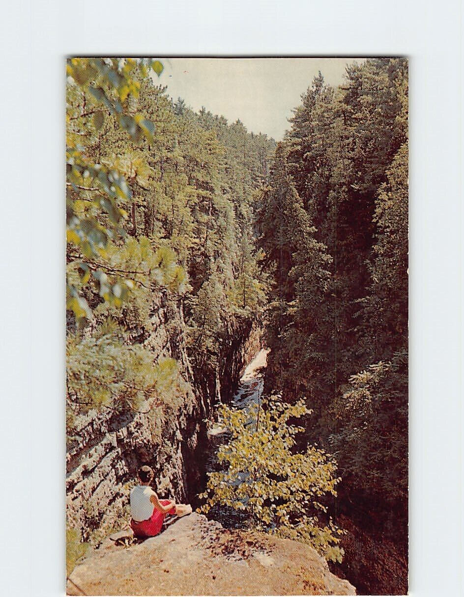 Postcard A Bird's Eye View Showing The Depth Of Famous Ausable Chasm ...