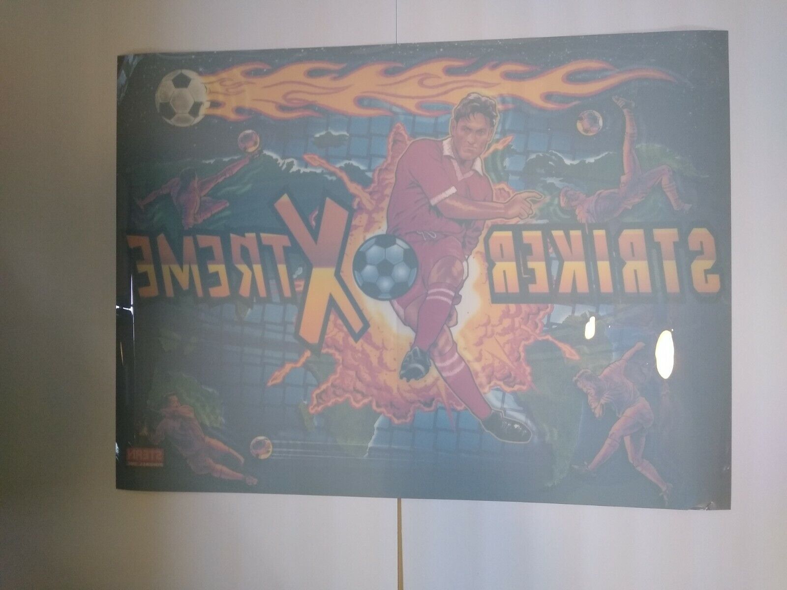 Striker Xtreme Pinball Translite Art Sheet Original Soccer Sports 2000 ...
