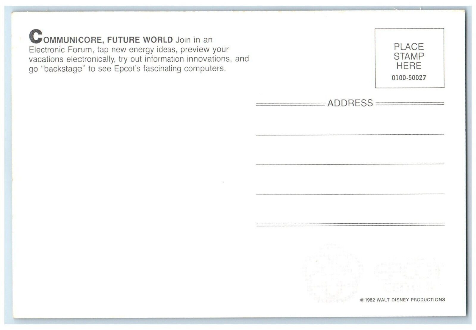 Communicore Future World Epcot Center Electronic Forum Walt Disney ...