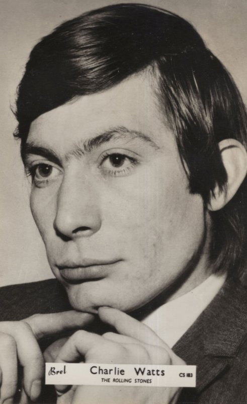 Charlie Watts The Rolling Stones Vintage Rare Brel CS183 Postcard ...