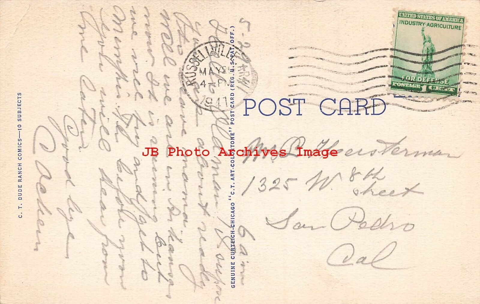 Linen Postcard, Dude Ranch Comics, Having a Wonderful Season on the ...