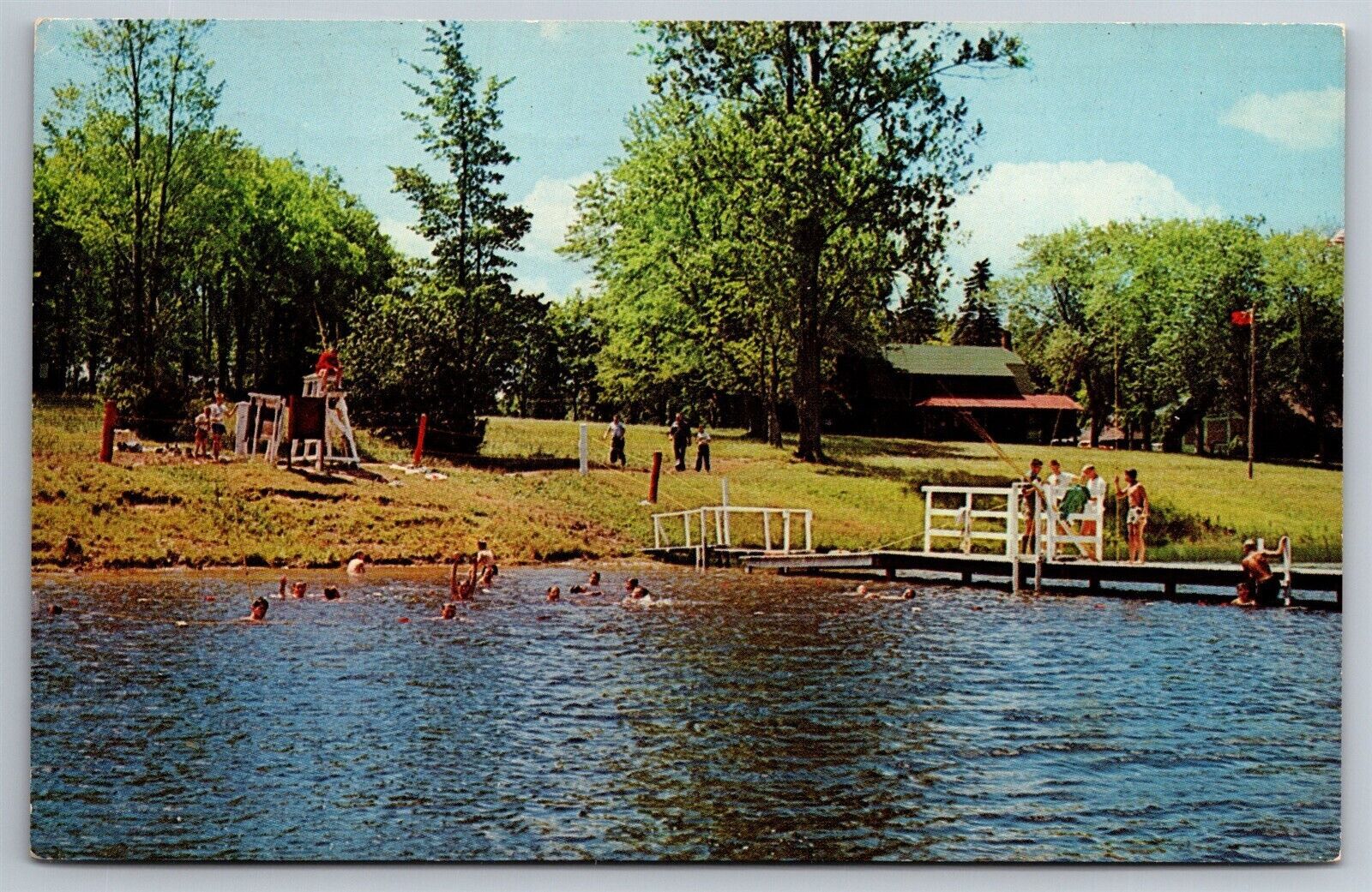 Camp Brule Boys Camp Lake Dock Forksville PA C1960s Postcard AA10 ...