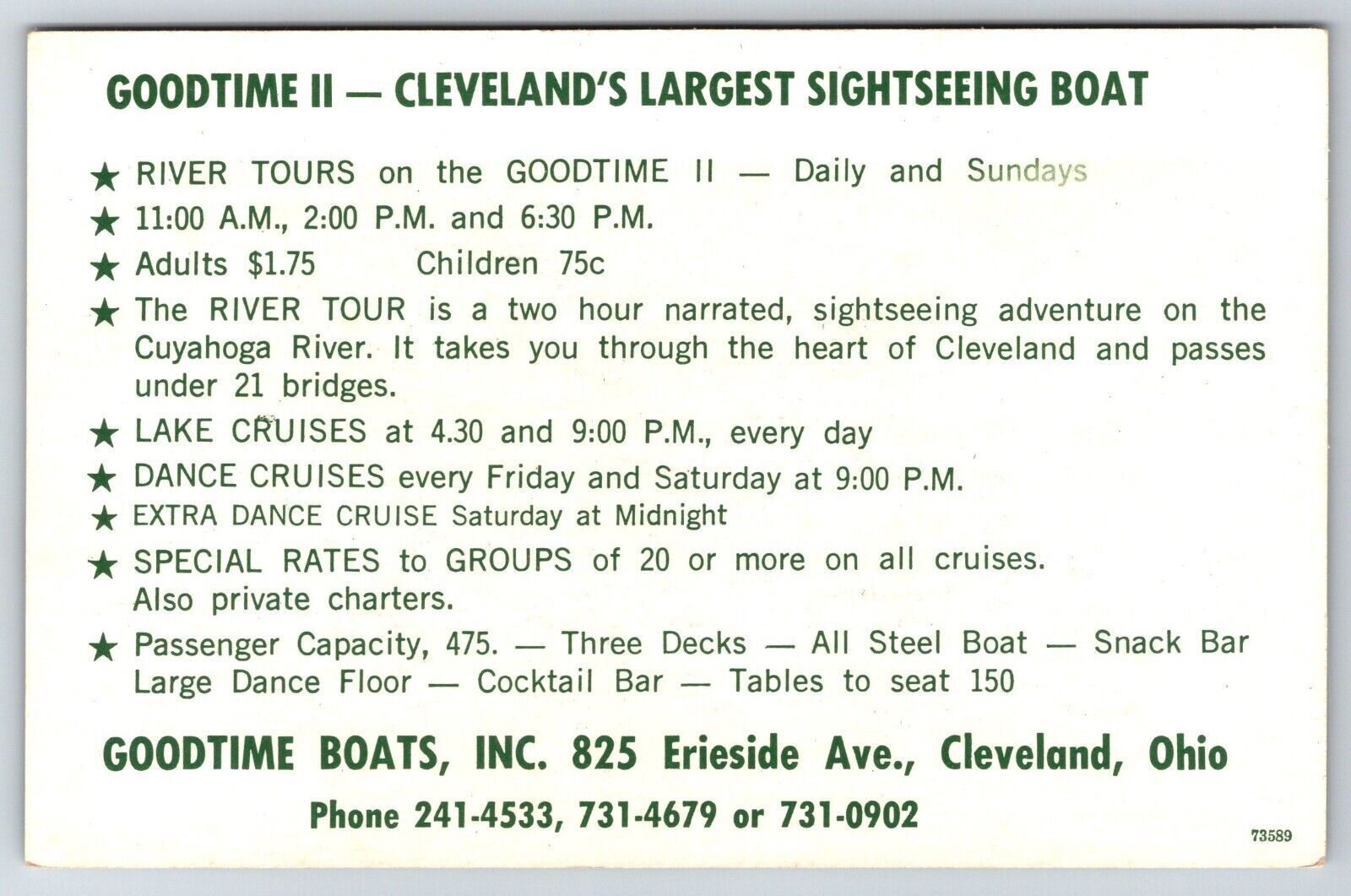 Goodtime II Cleveland's Largest Sightseeing Boat OH Advertising ...