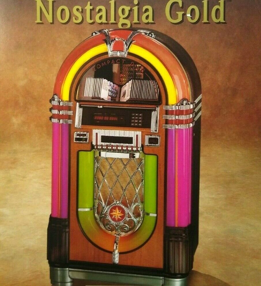 NSM Nostalgia Gold Jukebox FLYER Phonograph Music Art Print Promo Sheet ...