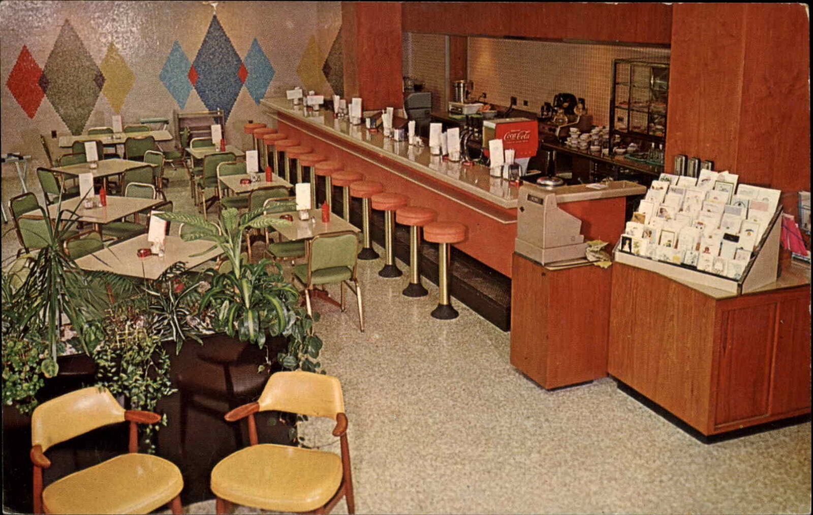 Yonkers New York NY Hospital Interior Cash Register Coca Cola c1950s ...