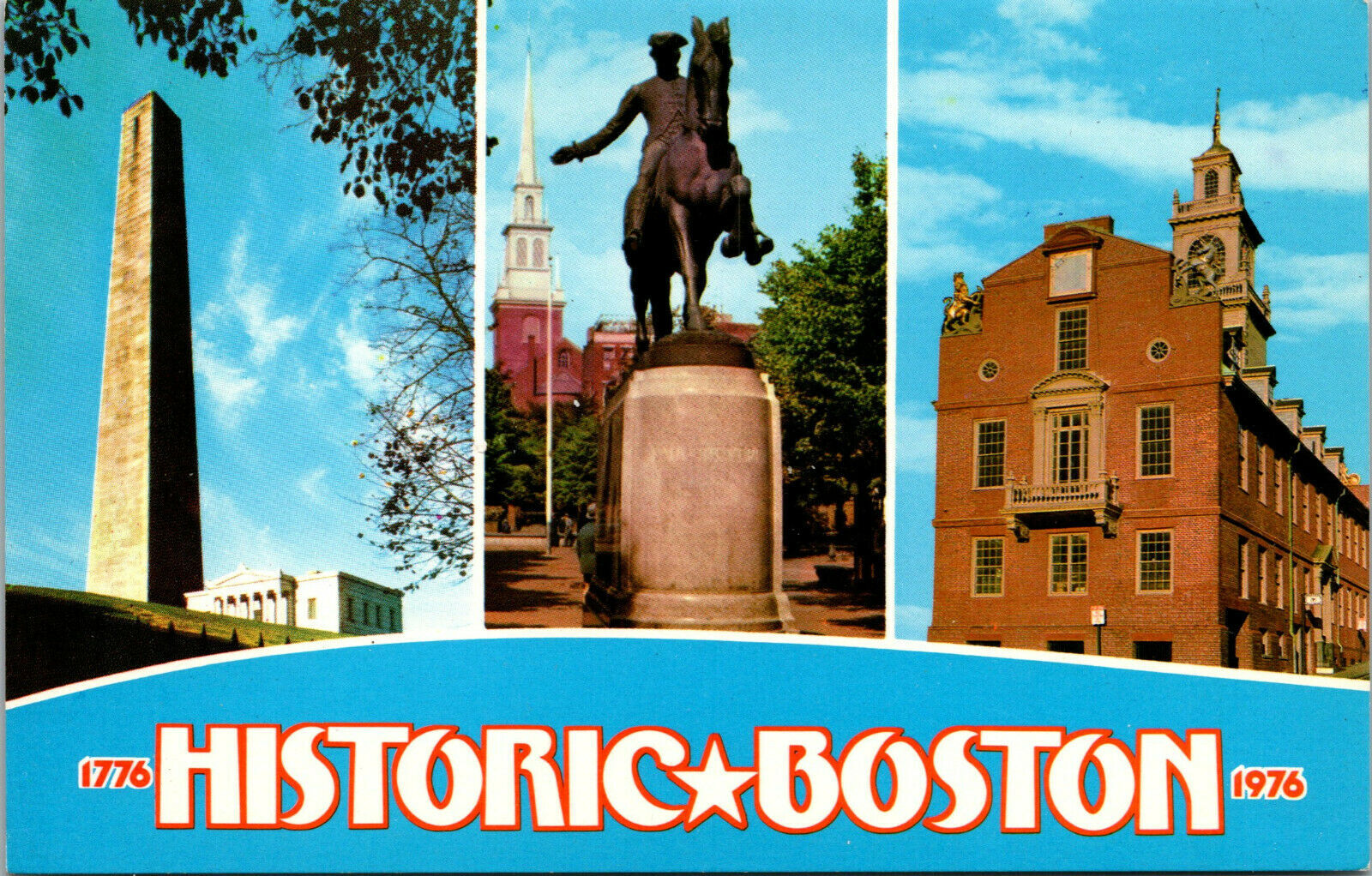 Vtg Historic Boston 1776-1976 Bicentennial Massachusetts MA Chrome ...