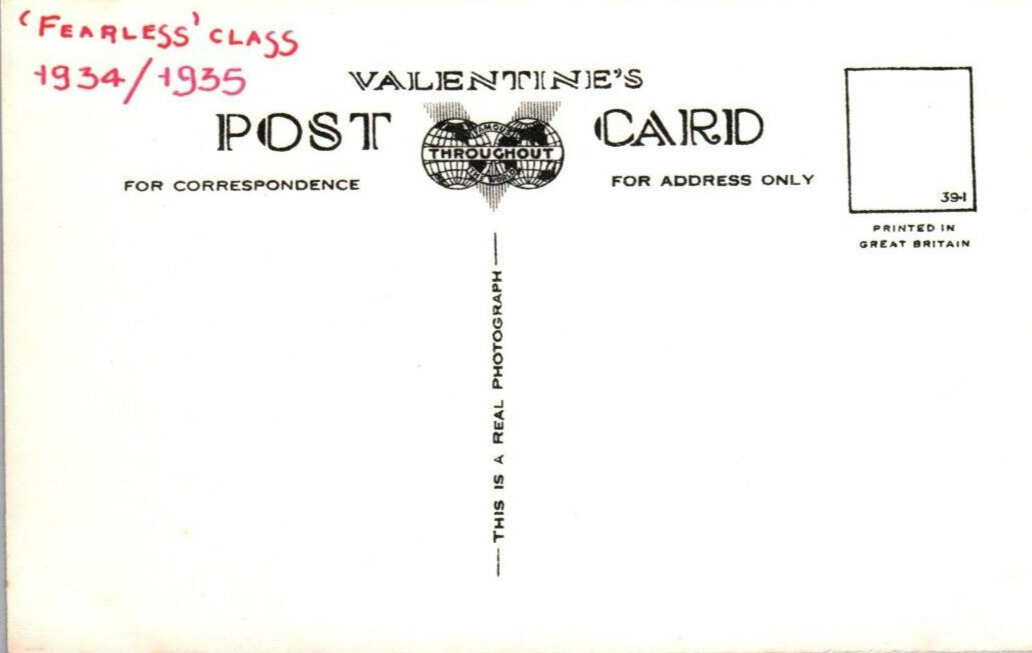 RPPC Photo British Royal Navy HMS Fury (H76) Destroyer War | Other ...