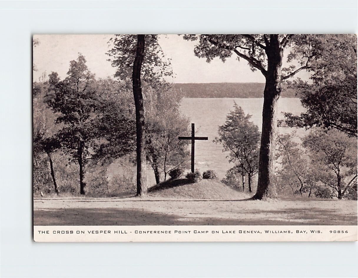 Postcard The Cross On Vesper Hill, Conference Point Camp, Williams Bay ...