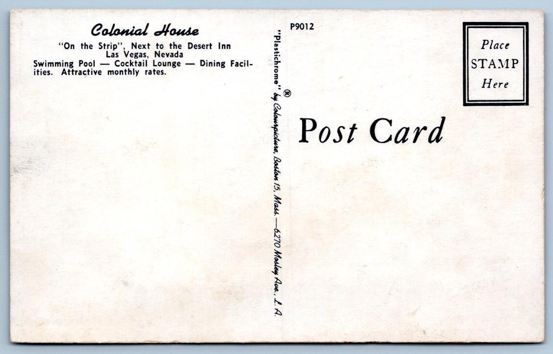 1950'S Colonial House Hotel Cocktails Neon Sign LAS Vegas on the Strip ...