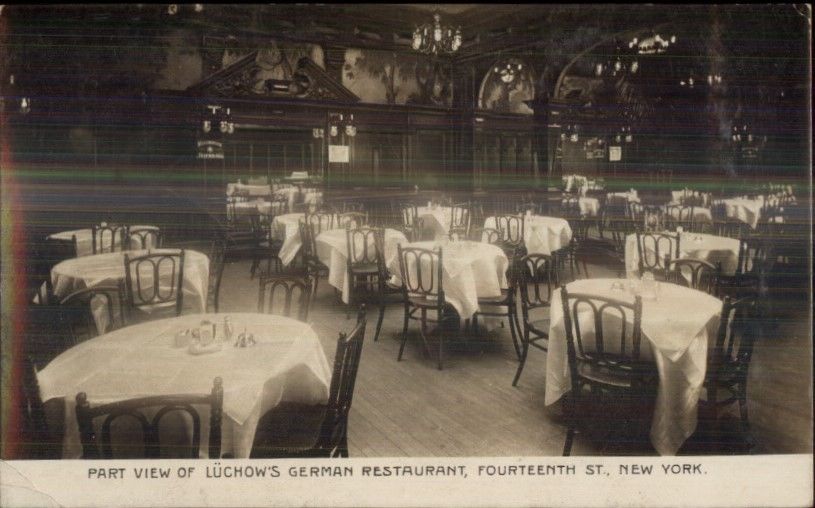 New York City Luchow's German Restaurant 14th St. c1910 Real Photo ...