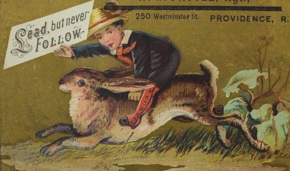 1880's Wheeler & Wilson Mfg. Co. Sewing Tiny Boy Riding Giant Brown ...