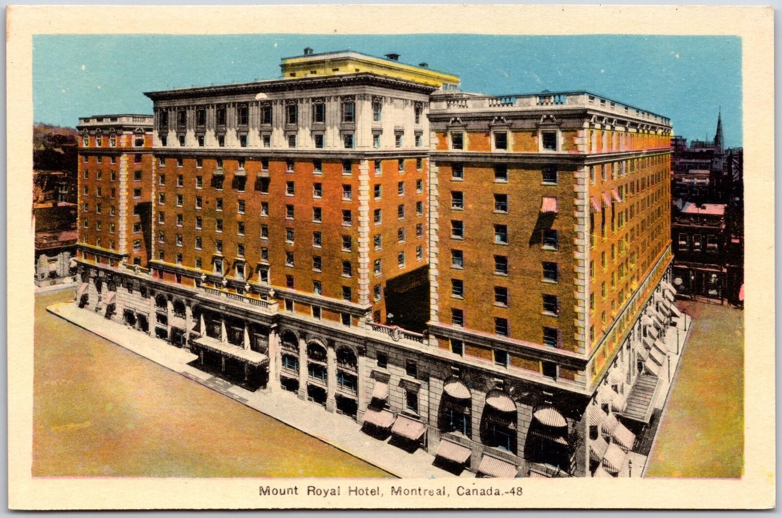 Mount Royal Hotel Montreal Canada Whole View of the Building Postcard ...