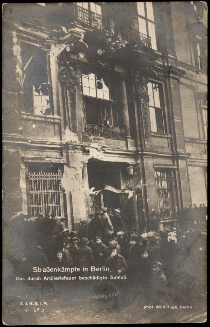 German Revolution 1919 Berlin Schloss Strassenkampf Freikorps RPPC ...