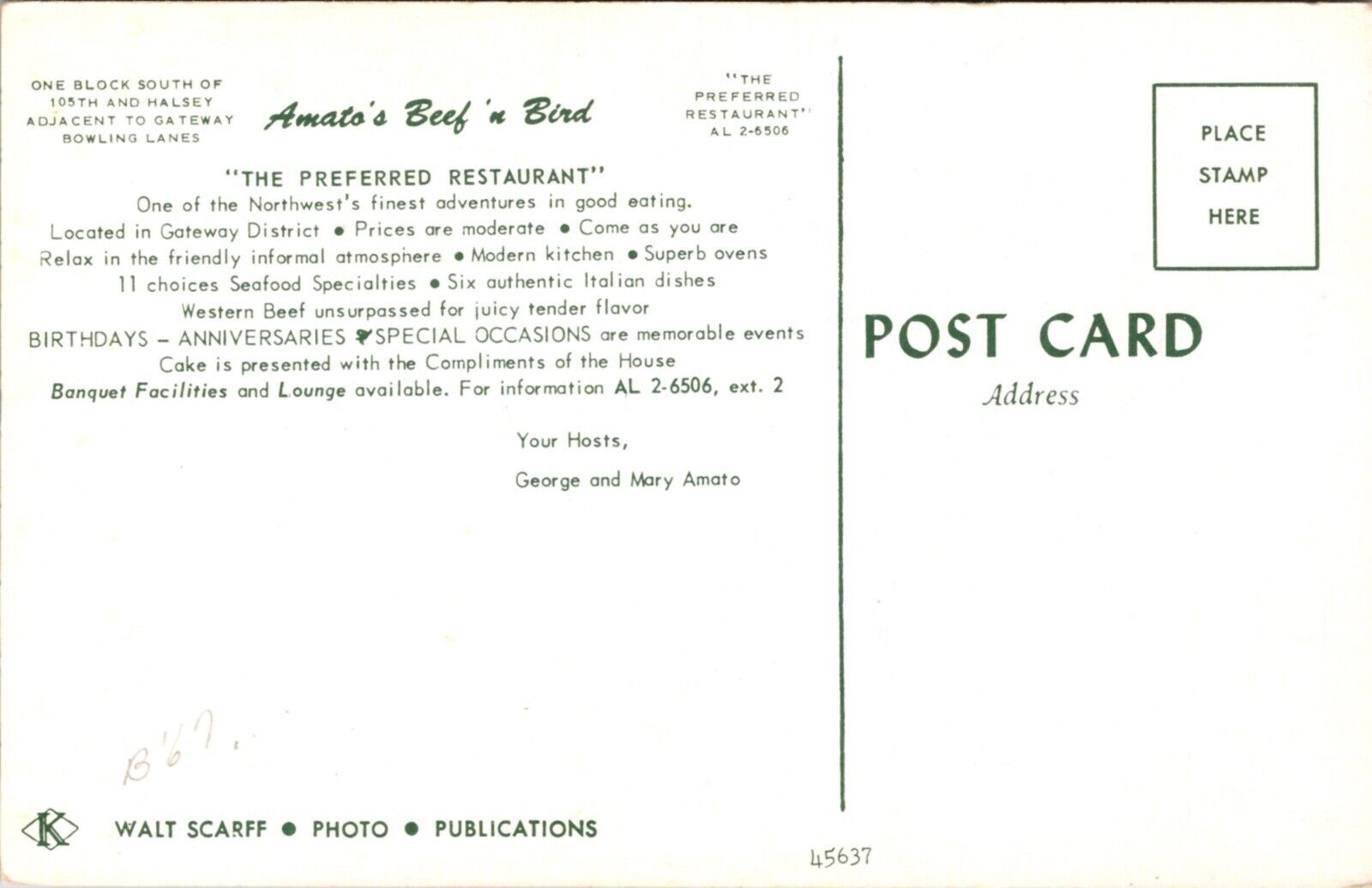 Interior Amati's Beef N Bird Restaurant 105th and Halsey Portland ...