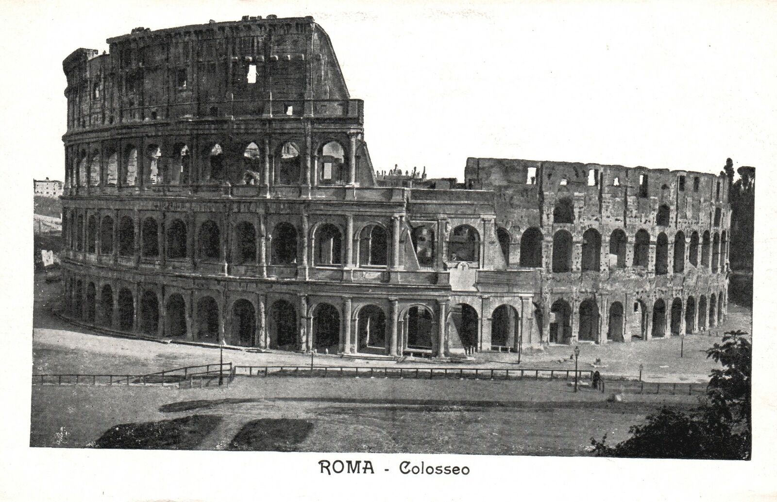 Vintage Postcard 1920's Roma Colosseo Oval Amphitheatre Rome Italy ...