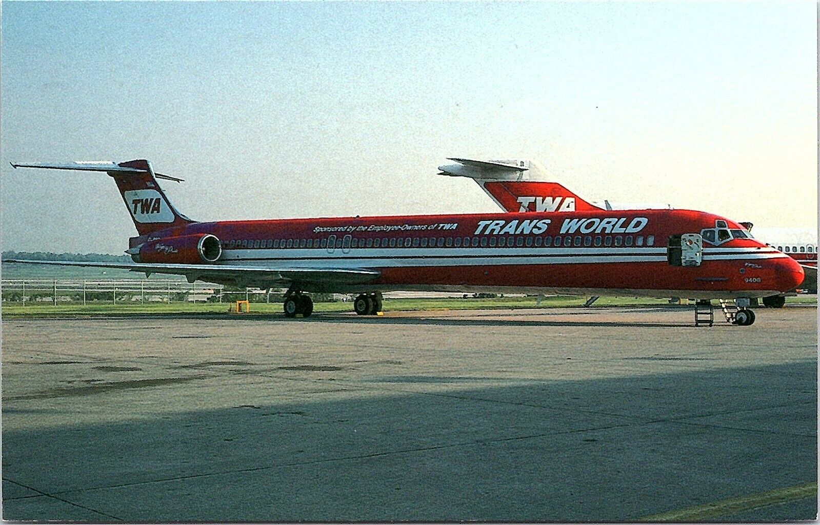 Postcard~TWA-Trans World Airlines~McDonnell Douglas DC-9-83~St. Louis ...