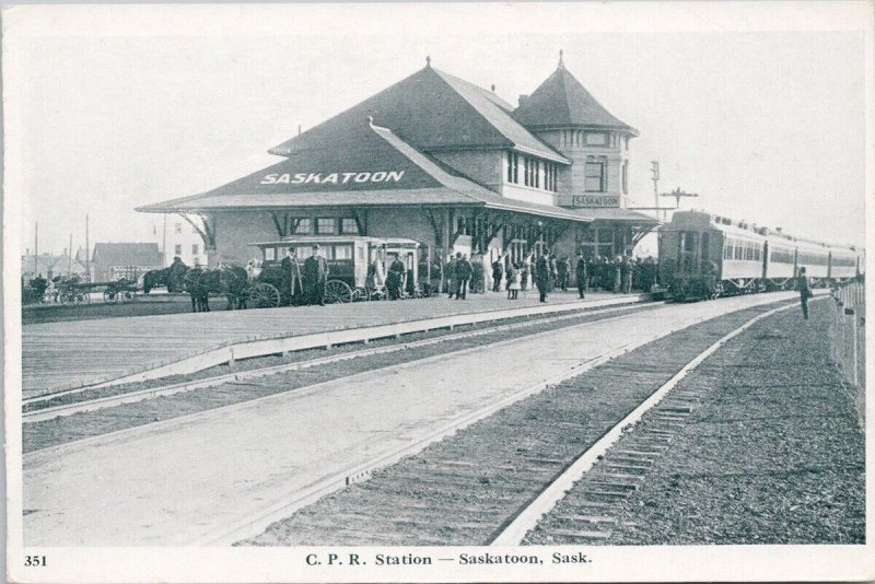 CPR Station Saskatoon Saskatchewan Railway Train Depot Unused Postcard ...