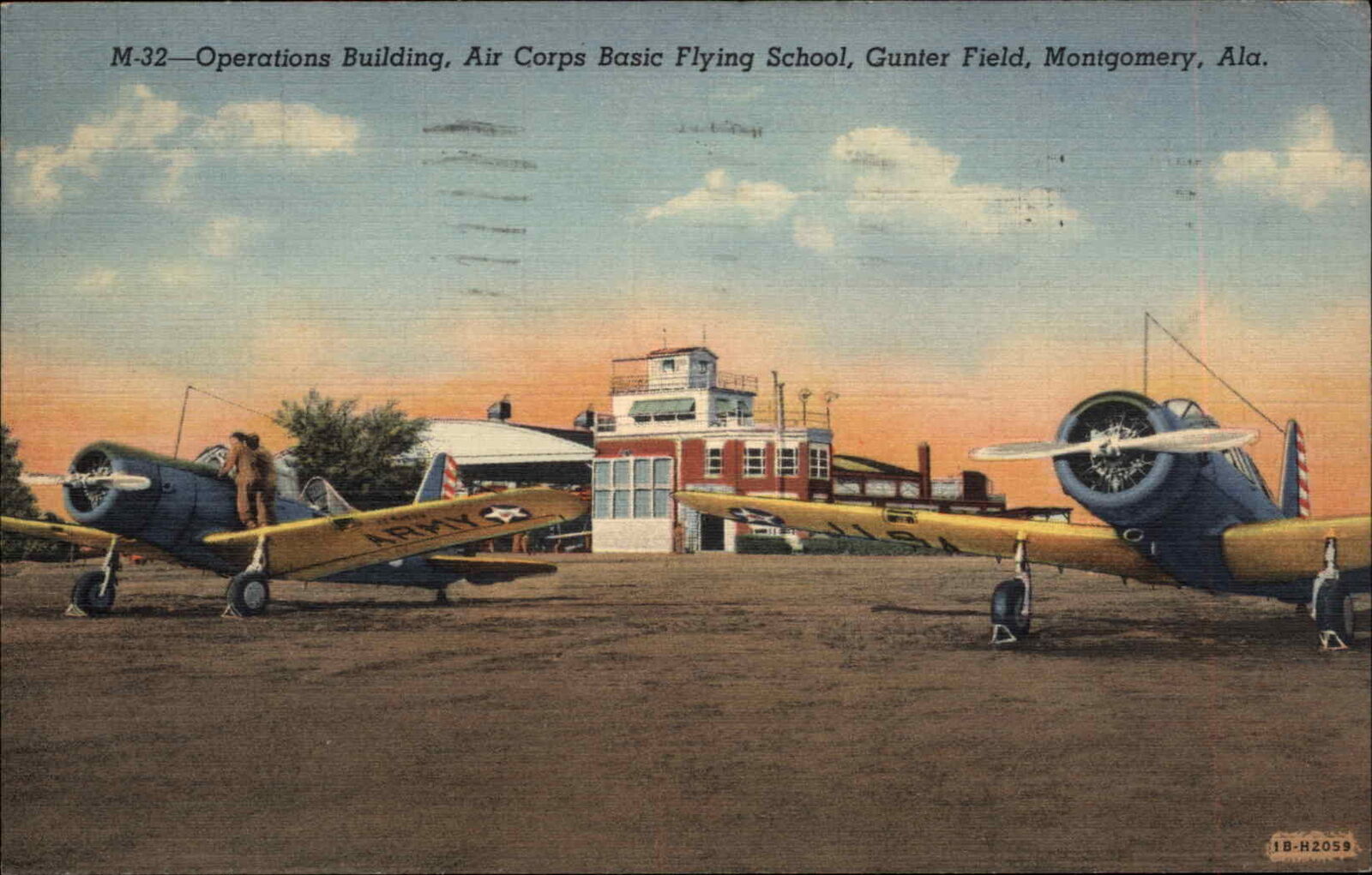 WWII Montgomery AL Gunter Field Air Corps Flying School Soldier Msg ...