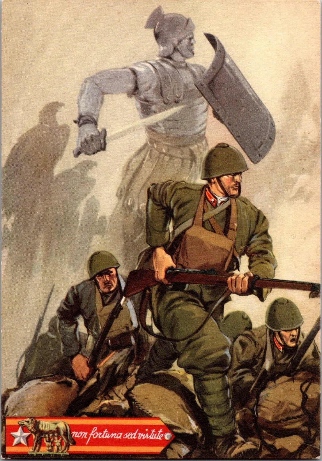 1918 Mint Italy WW1 Military Picture Postcard 79 Infantry Squad Silver ...