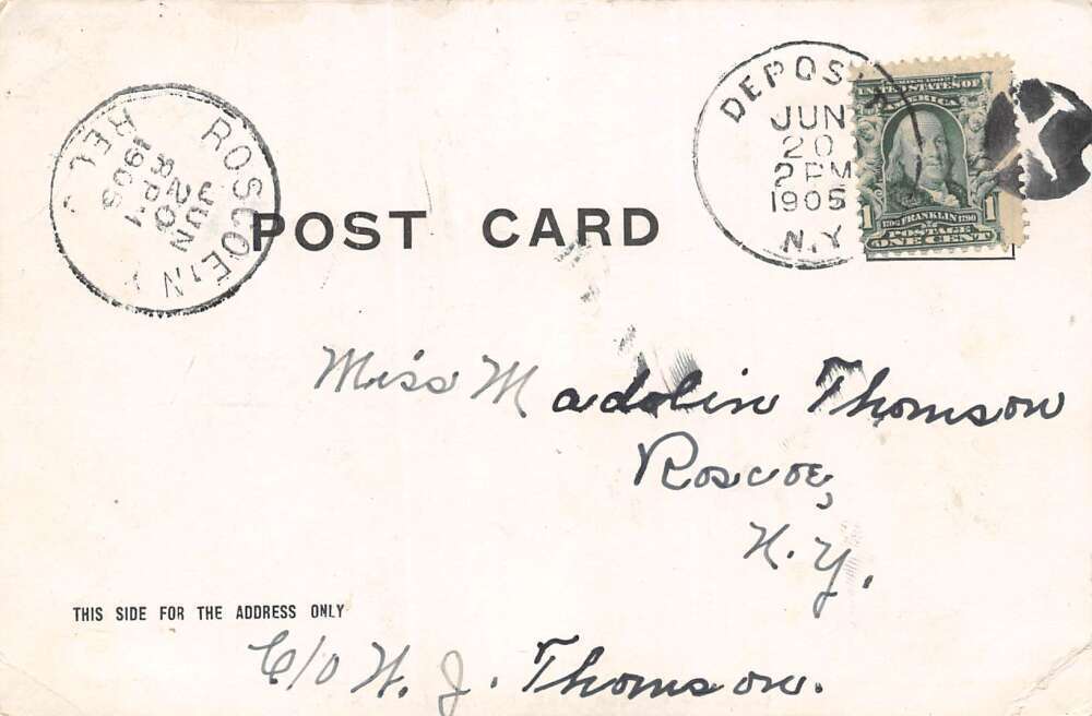 Oquaga Lake New York Views Of Oquaga Lake Multi-View Lithograph Vintage ...