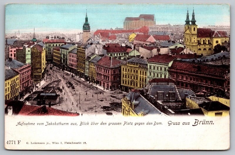 Brunn Germany Scenic Downtown Birds Eye View City Landmarks DB Postcard ...
