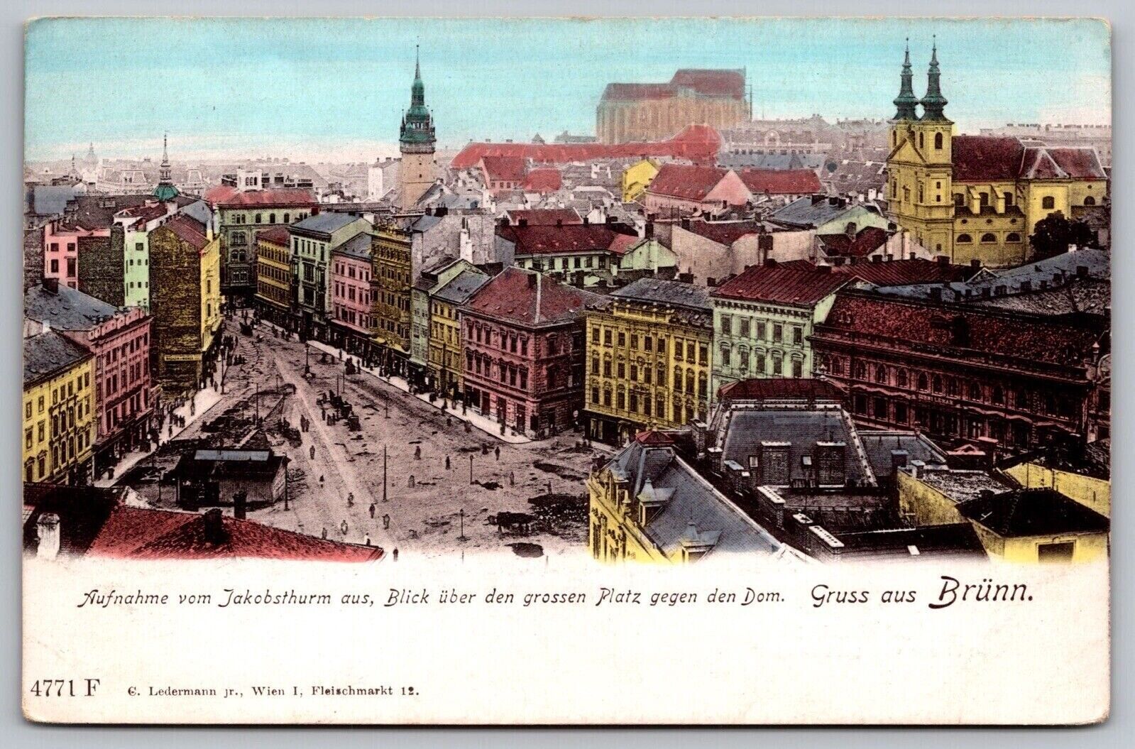 Brunn Germany Scenic Downtown Birds Eye View City Landmarks DB Postcard ...