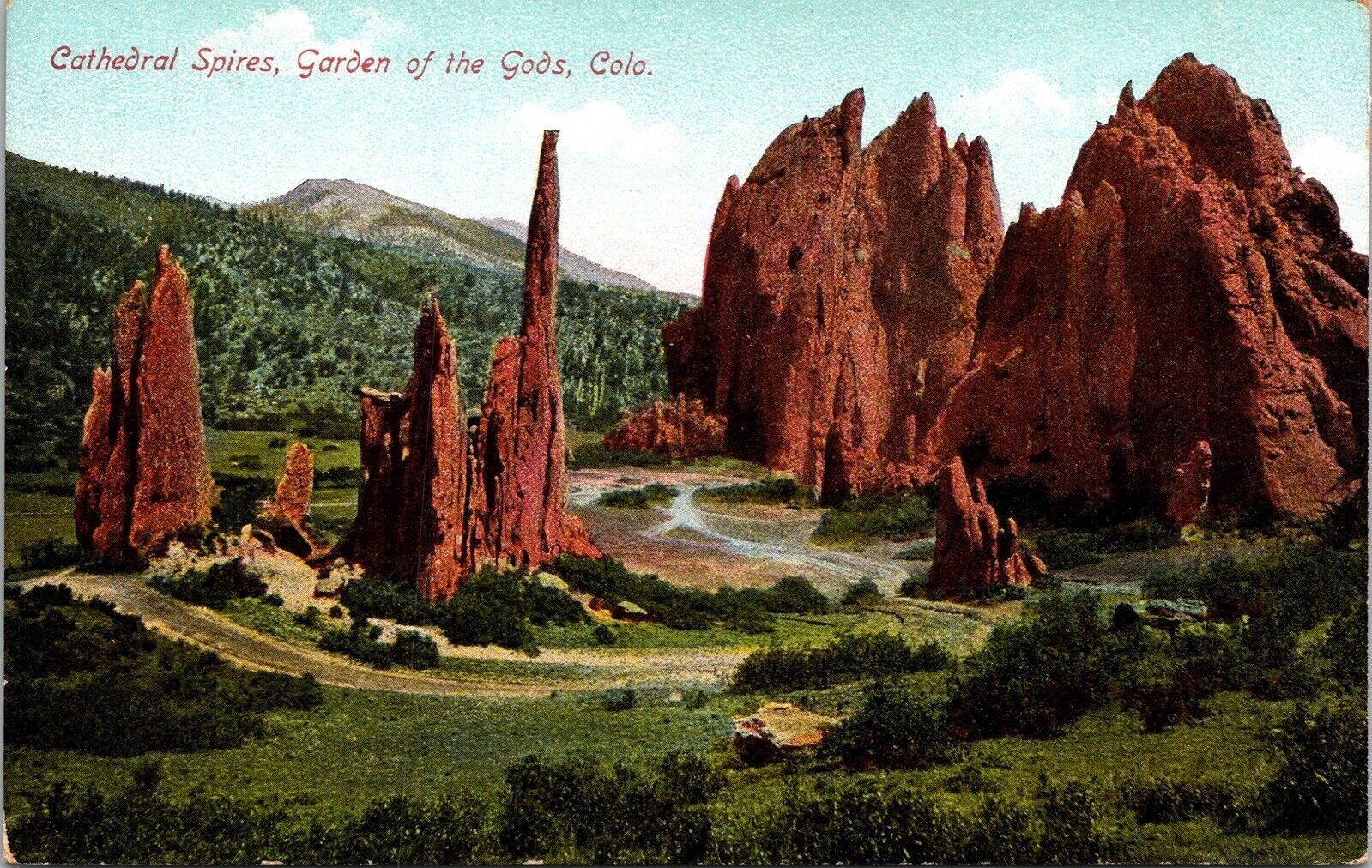 Cathedral Spires Landmarks Garden Of Gods Colorado Scenic Landscape DB ...