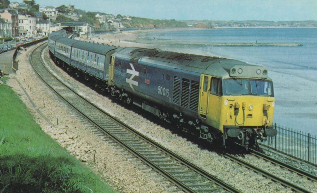 Fifty Class Barham 50016 Train from Dawlish Station Postcard | Topics ...