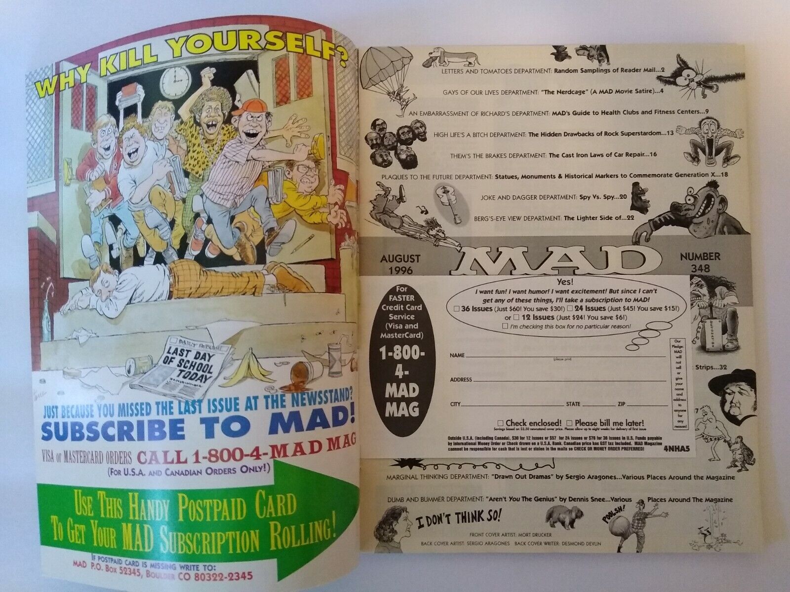 MAD Magazine Aug 1996 # 348 The Birdcage Movie Robin Williams Ultimate ...