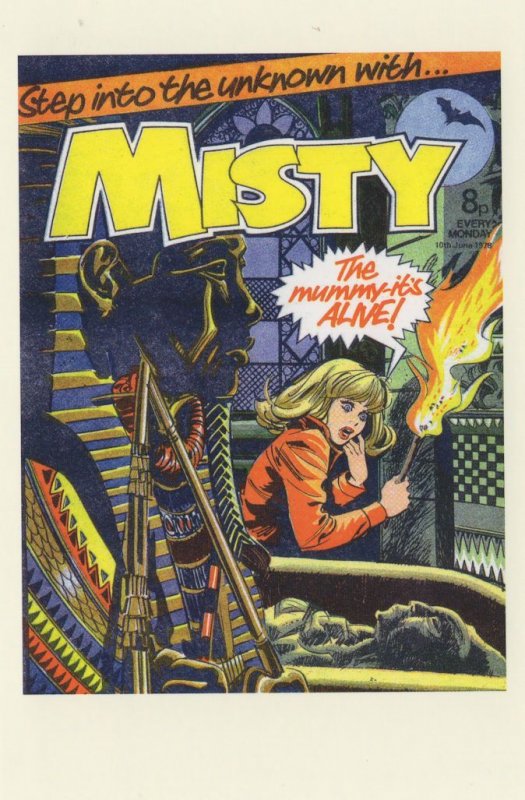 Egyptian Mummy Comes To Life Misty 1970s Horror Comic Book Postcard ...