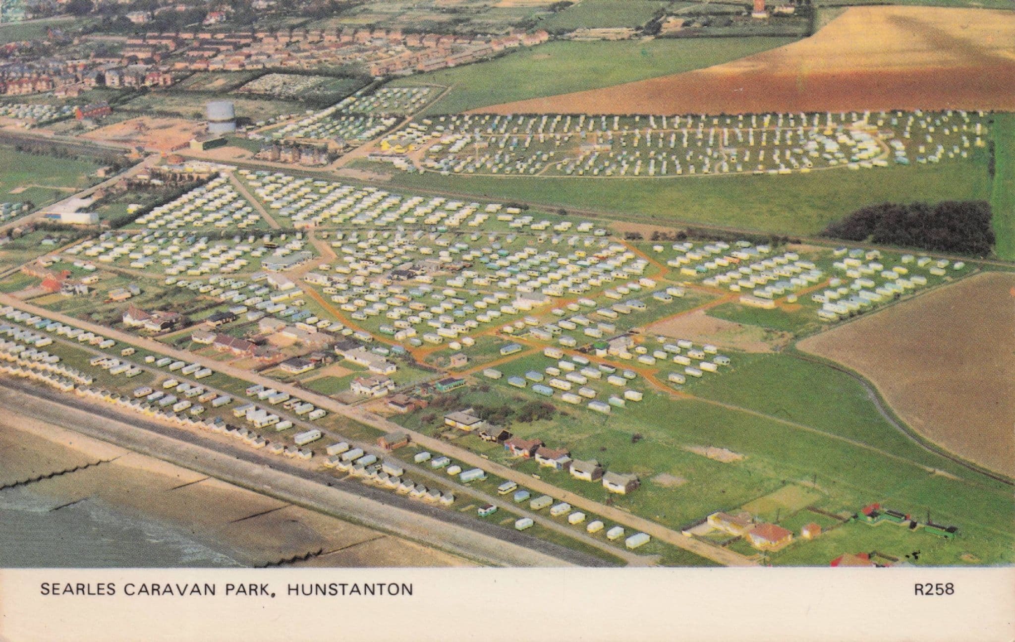 Searles Caravan Park Hunstanton Norfolk Aerial 1970s Postcard | United ...