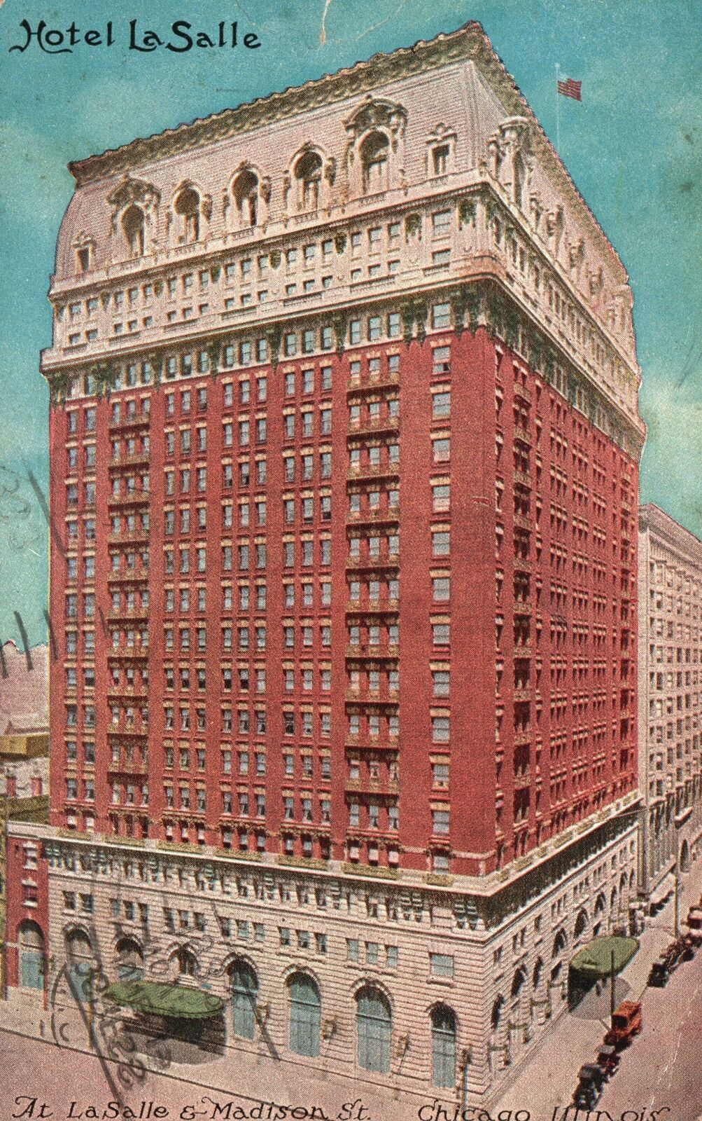 Vintage Postcard 1933 Hotel La Salle Building Historic Landmark Chicago ...