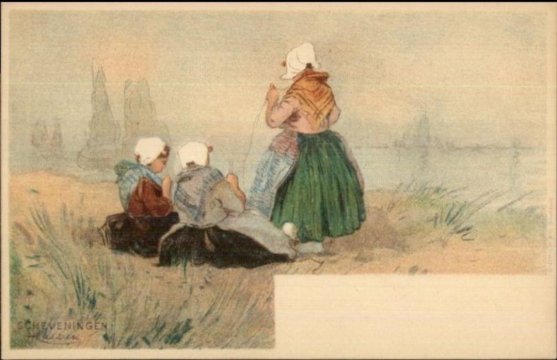 Holland Native Dutch People H. Cassiers c1900 Postcard SCHEVENINGEN ...
