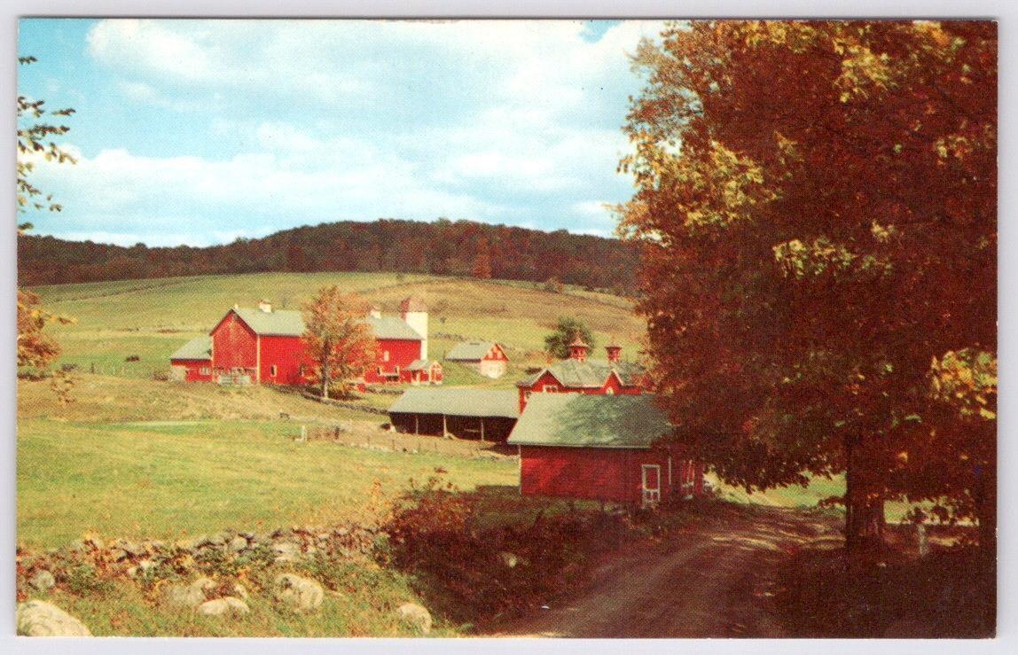 RED Barn Farm Scene Greetings From Wonderland Gift Shop Winchester VA ...
