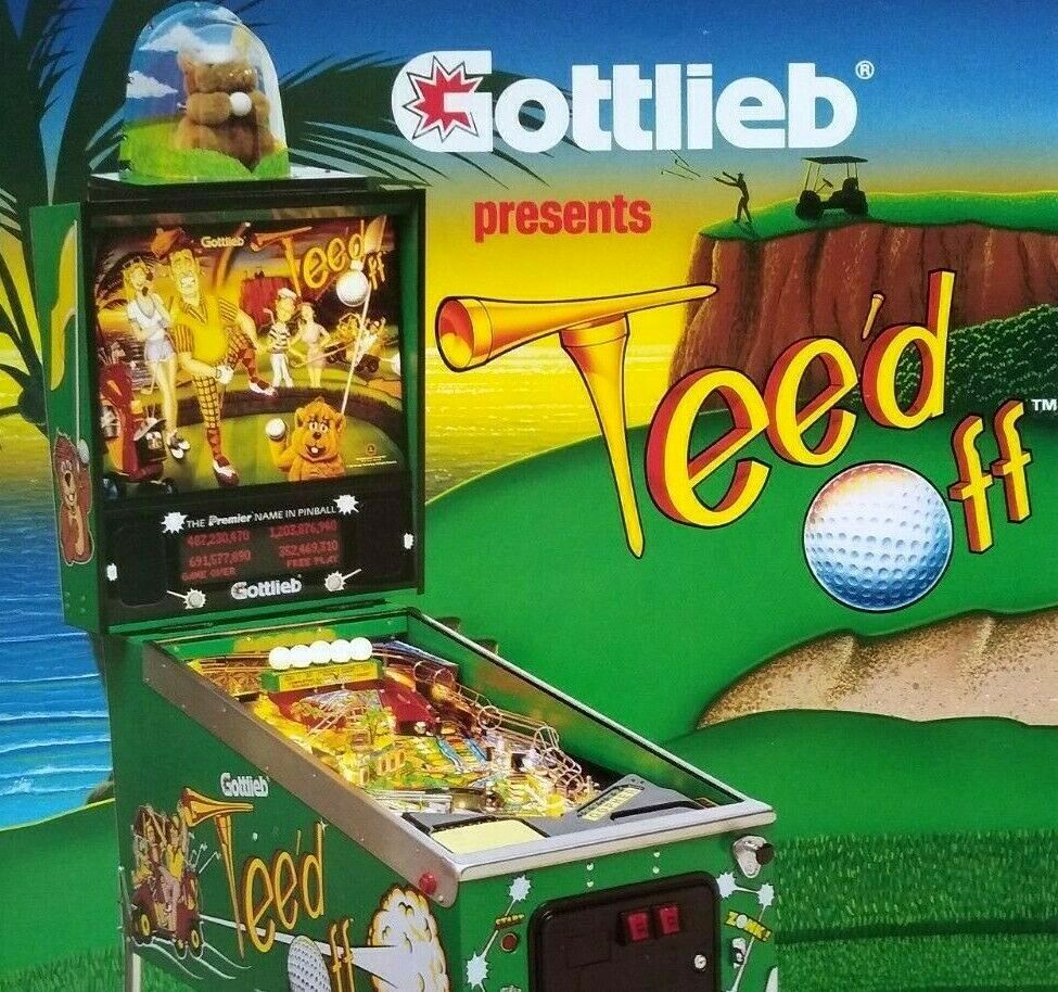 Tee'd Off Pinball FLYER Original 1993 Game Art Print Sheet Golf Golfing ...