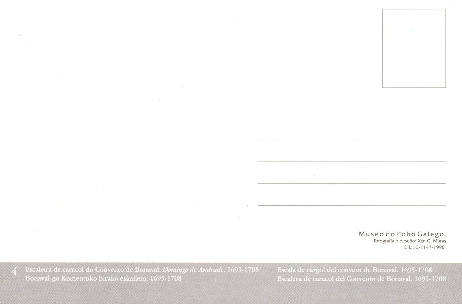 Vintage Postcard Museo De Pobo Galego Dedicated Galician History ...