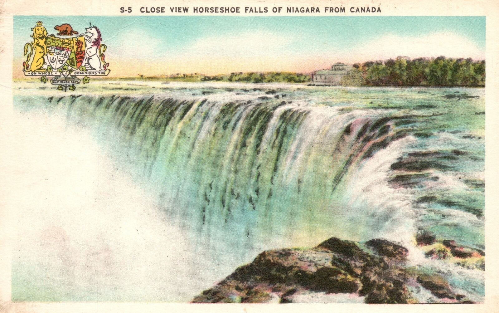Vintage Postcard 1952 Close View Horseshoe Falls Of Niagara From ...