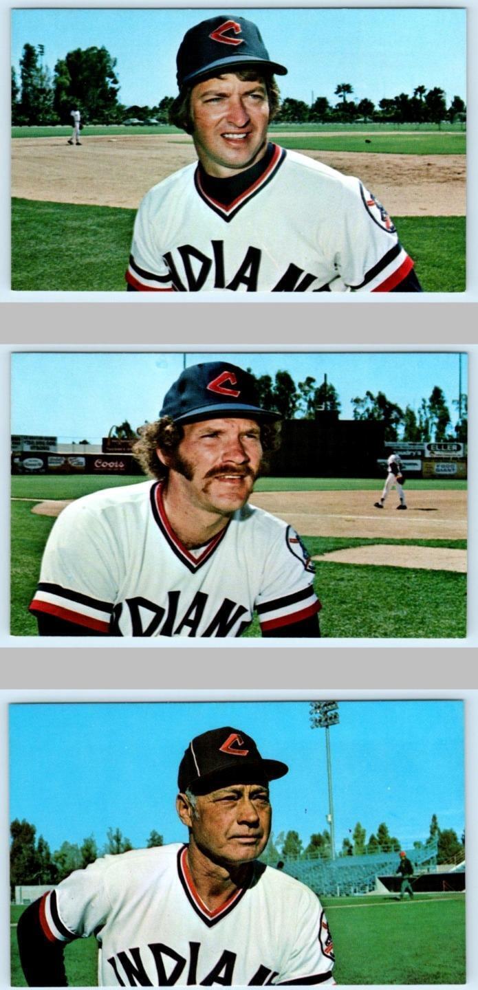 3 Postcards CLEVELAND INDIANS Baseball Pitchers BOB JOHNSON, Ken ...