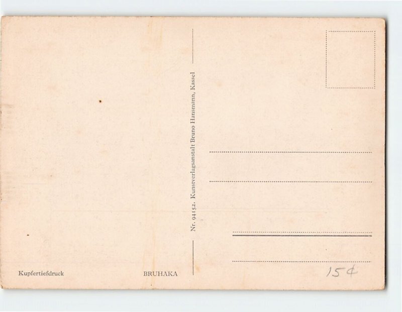 Postcard Rödergasse with St. Mark's Tower, Rothenburg ob der Tauber ...