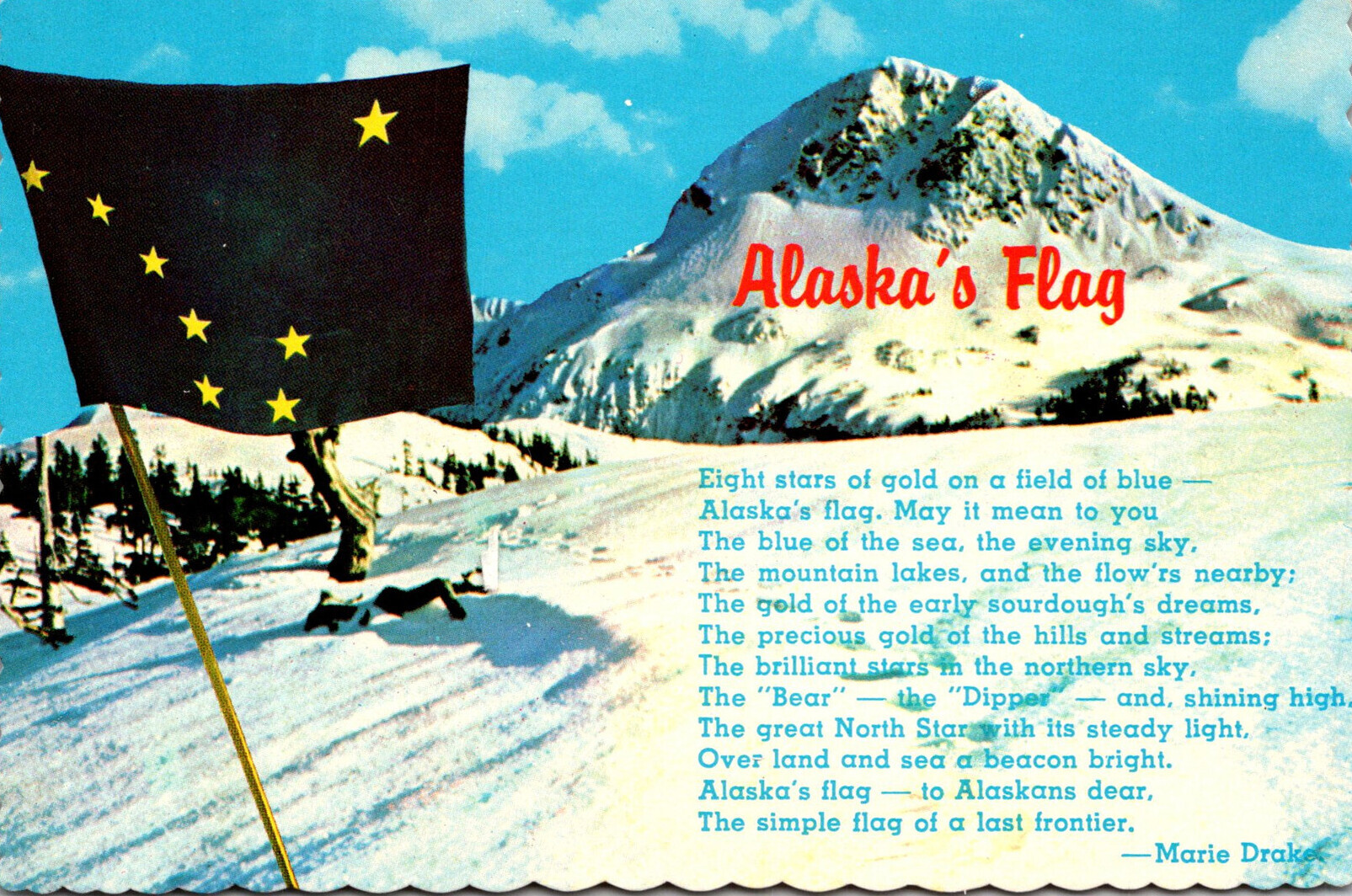 Alaska State Flag and Poem By Marie Drake | United States - Alaska ...