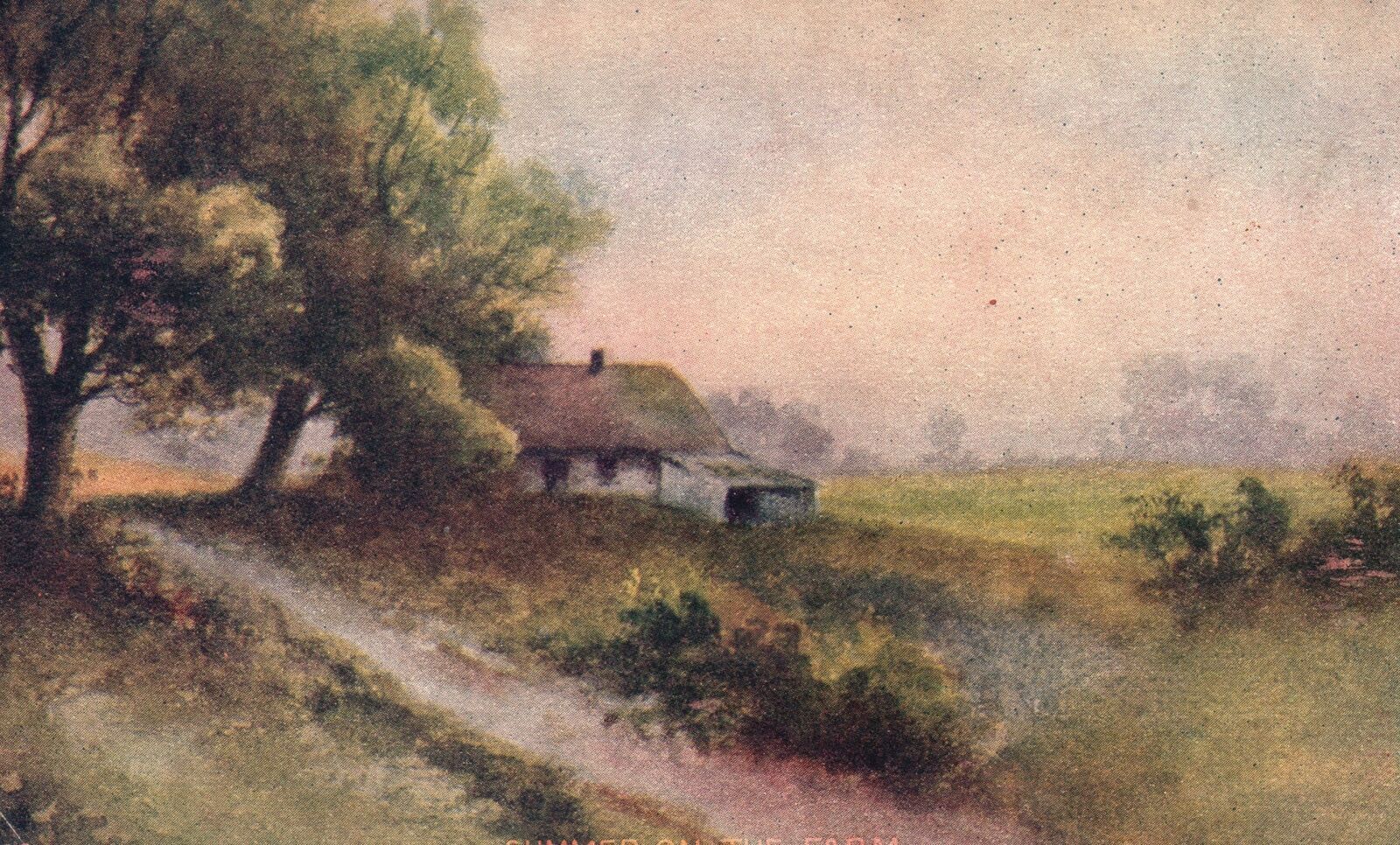 Vintage Postcard 1910's View of Beautiful Countryside House Trees ...