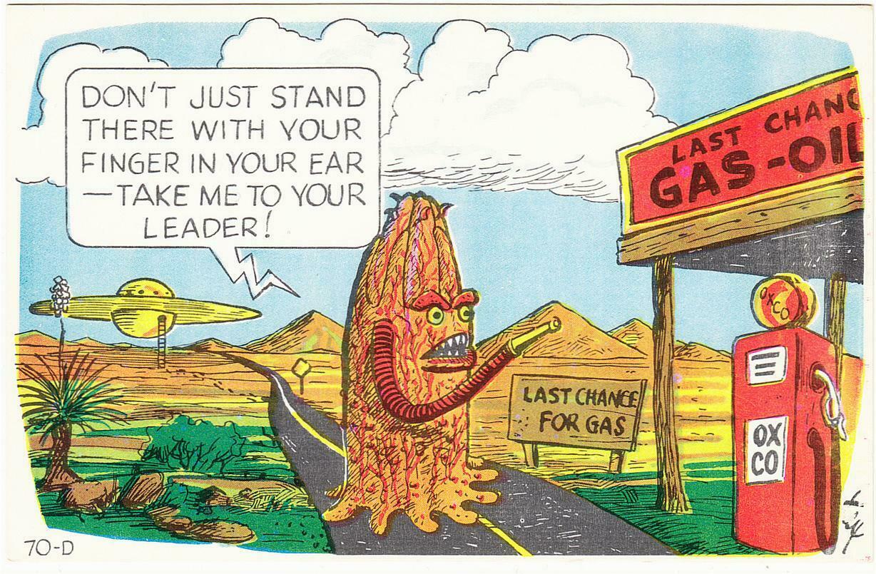 Space Alien UFO Gas Station Pump Take Me To Your Leader Laff Gram ...