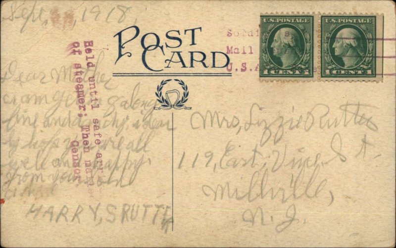 WWI US Army Propaganda Poem About Kaiser Held Until Safe Arrival of ...