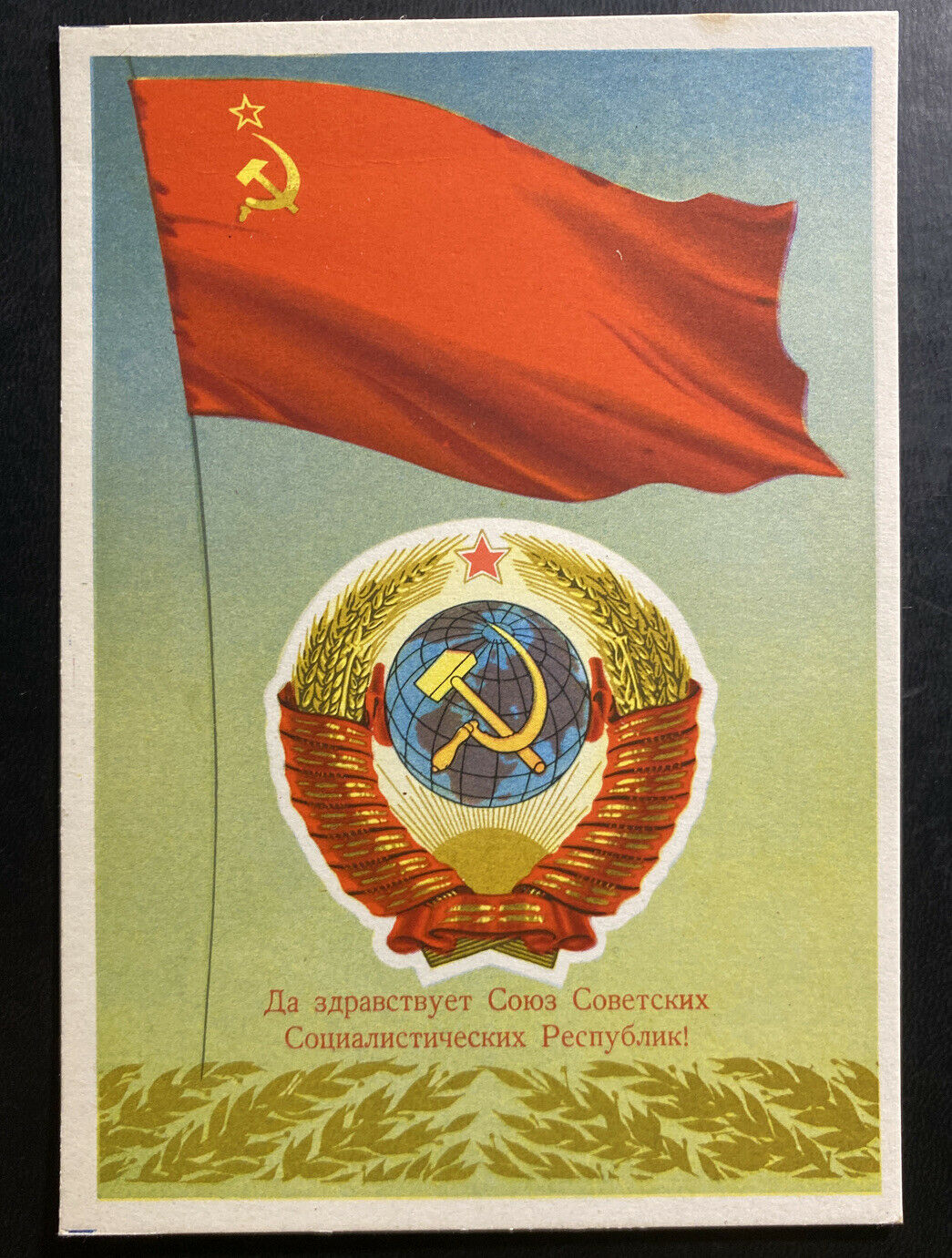 Mint Russia Soviet Union Patriotic Picture Postcard Long Live Socialist ...