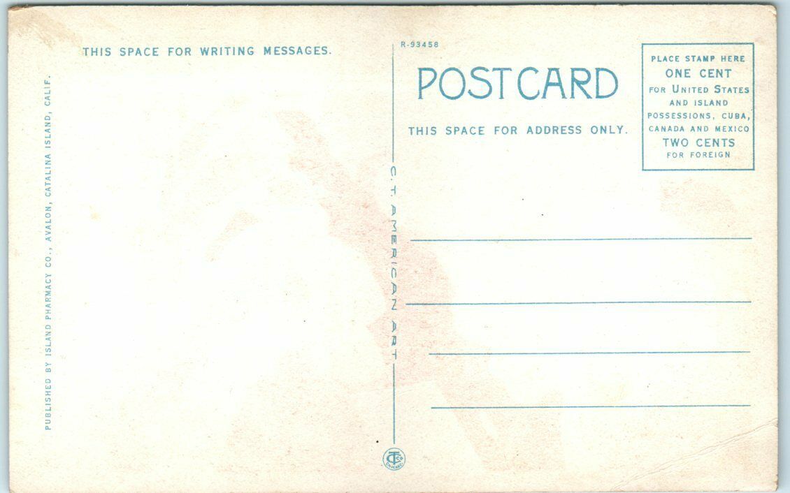 Postcard Viewing Submarine Gardens Through Glass Bottom Boat Catalina ...